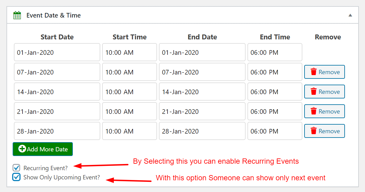 Recurring Events Addon For Woocommerce Event Manager - MagePeople Wordpress and Magento ...