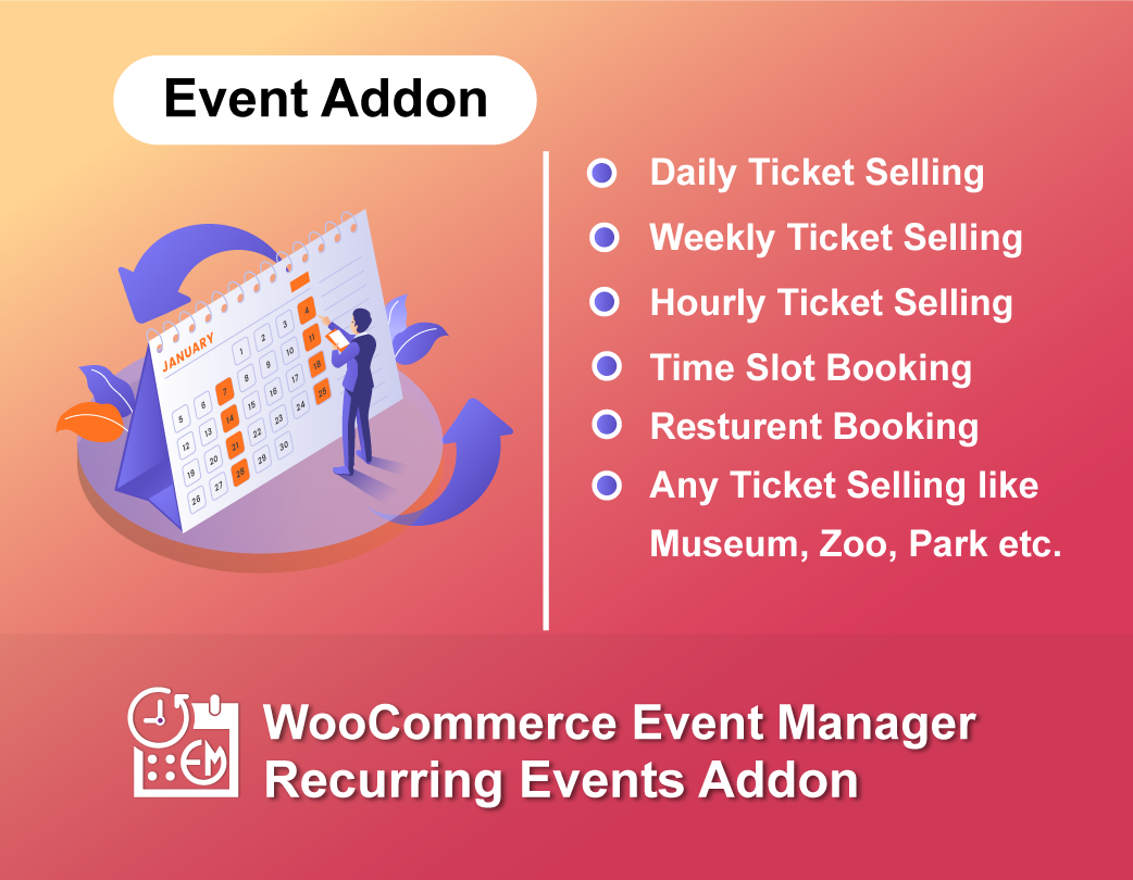 Recurring Events Addon For Woocommerce Event Manager - MagePeople
