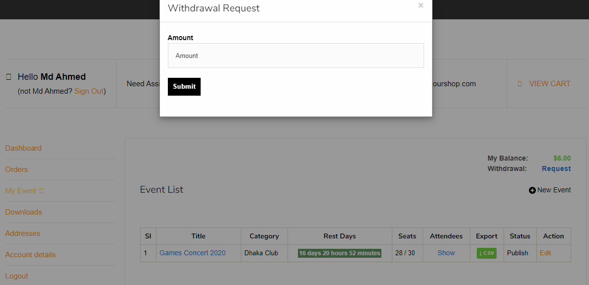 Event Marketplace / Frontend submit Addon - Documentation - WooCommerce ... Event Marketplace / Frontend submit Addon - Documentation - WooCommerce ...