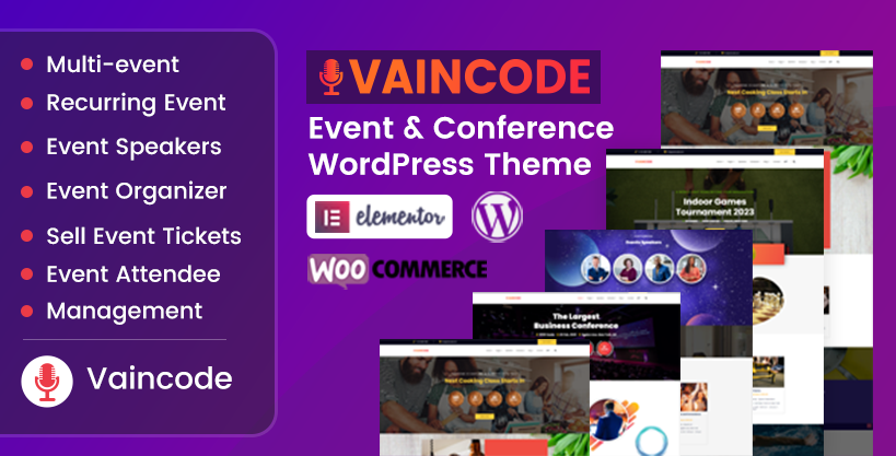 Vaincode WordPress Theme for Event Manager and Travel Booking Plugin